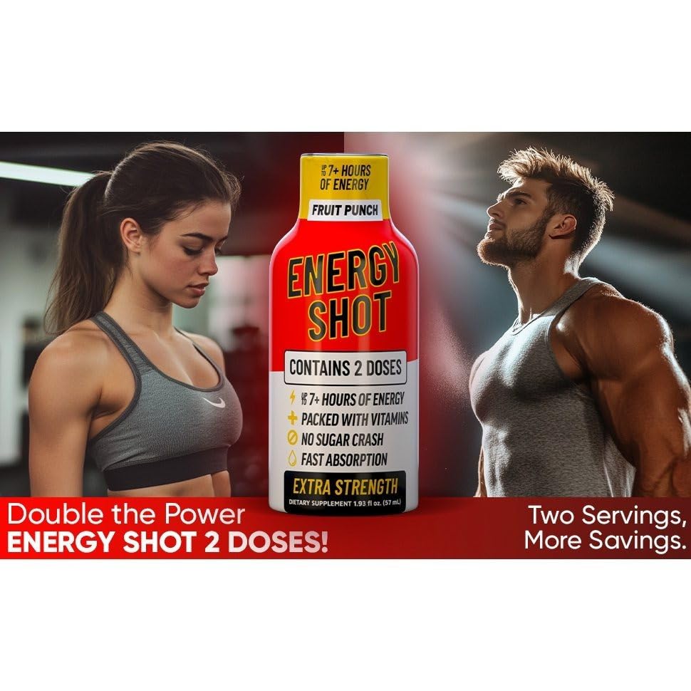 Fruit Punch energy shot for focus