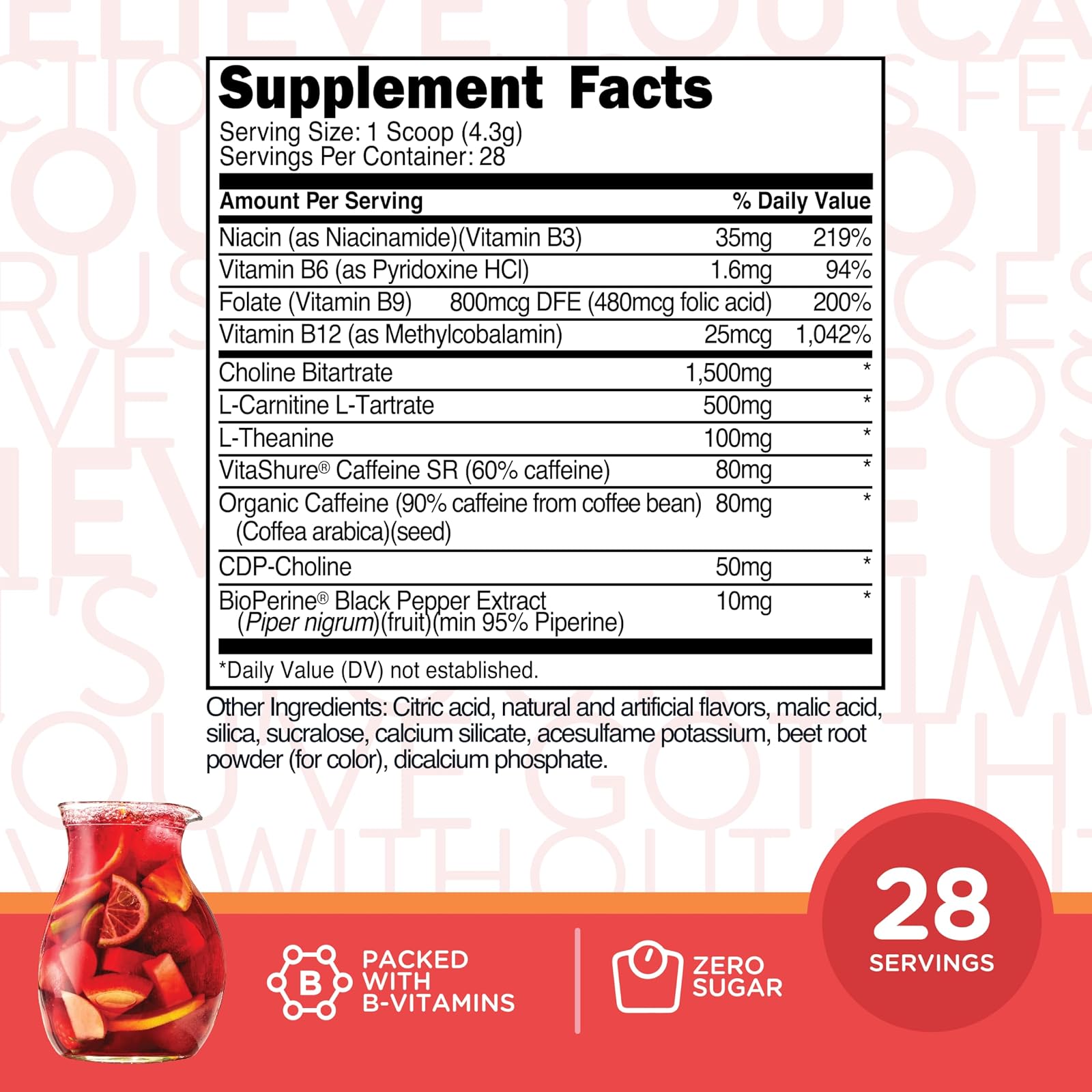 Fruit punch energy supplement