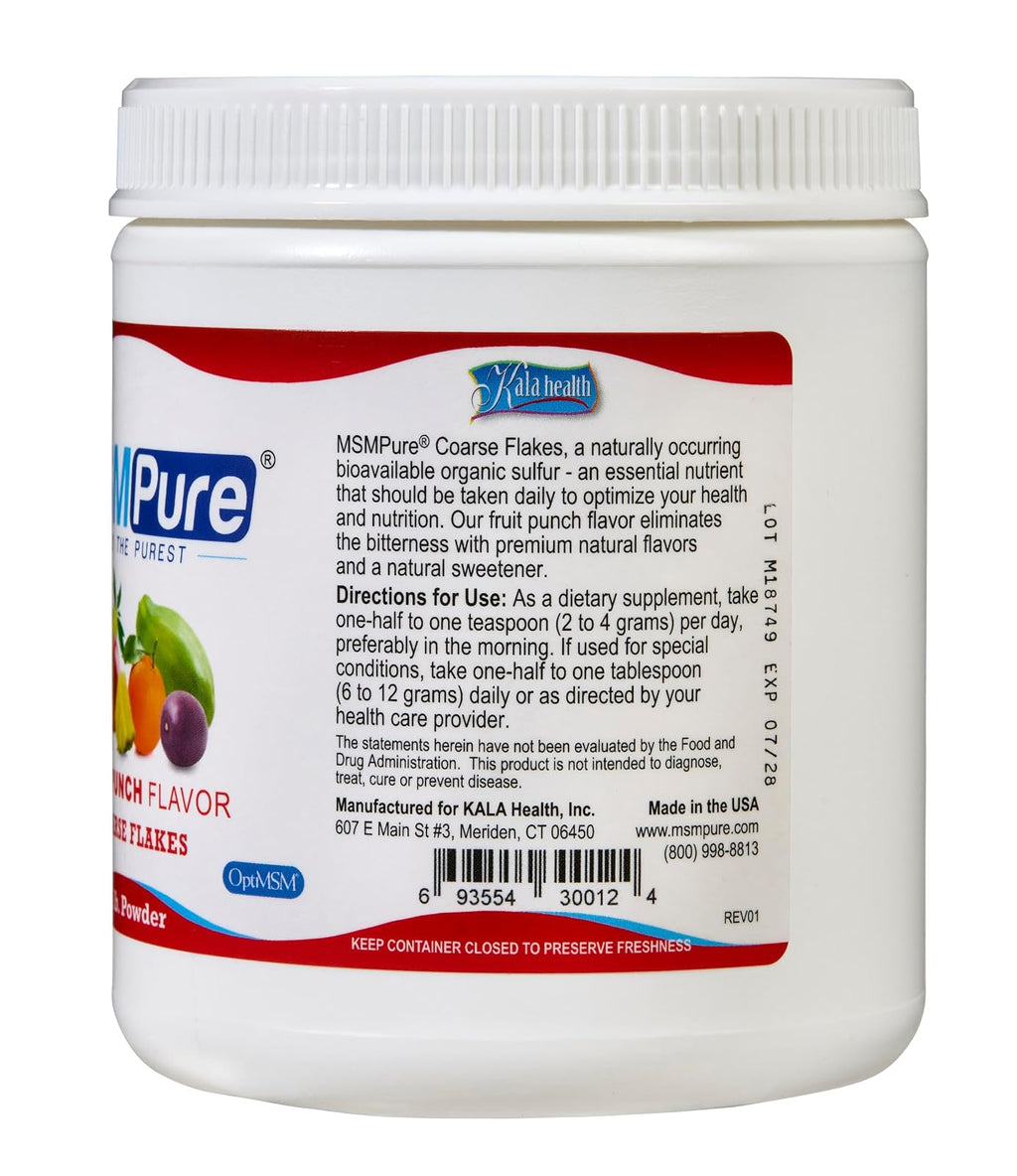 fruit punch flavored MSM powder supplement