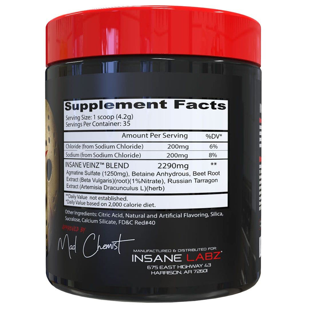 Fruit punch flavour Insane Veinz supplement