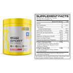 Fruit punch flavour pre-workout supplement