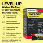 Fruit punch flavour pre-workout supplement