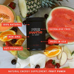 Fruit Punch flavour pre-workout supplement