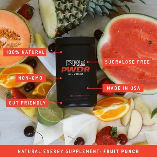 Fruit Punch flavour pre-workout supplement