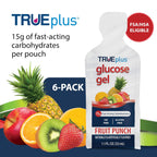 Fruit punch glucose gel pouch