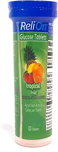 Fruit punch glucose tablets for blood sugar support