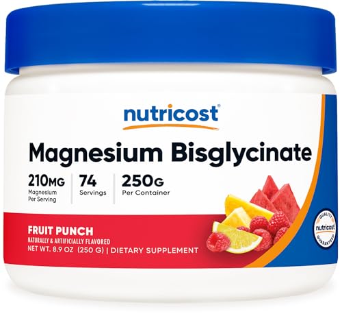 Fruit punch magnesium glycinate supplement
