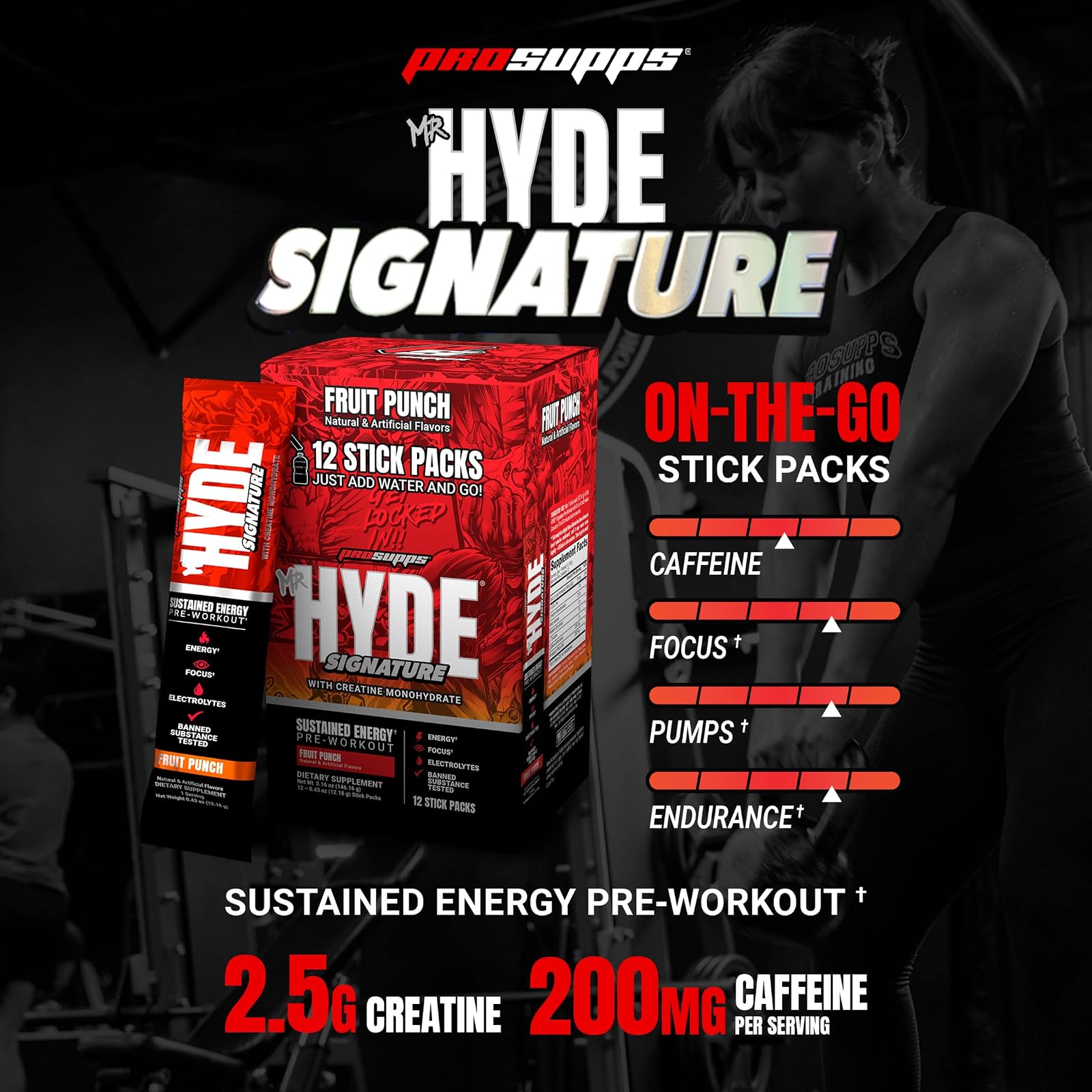Fruit punch pre-workout energy boost