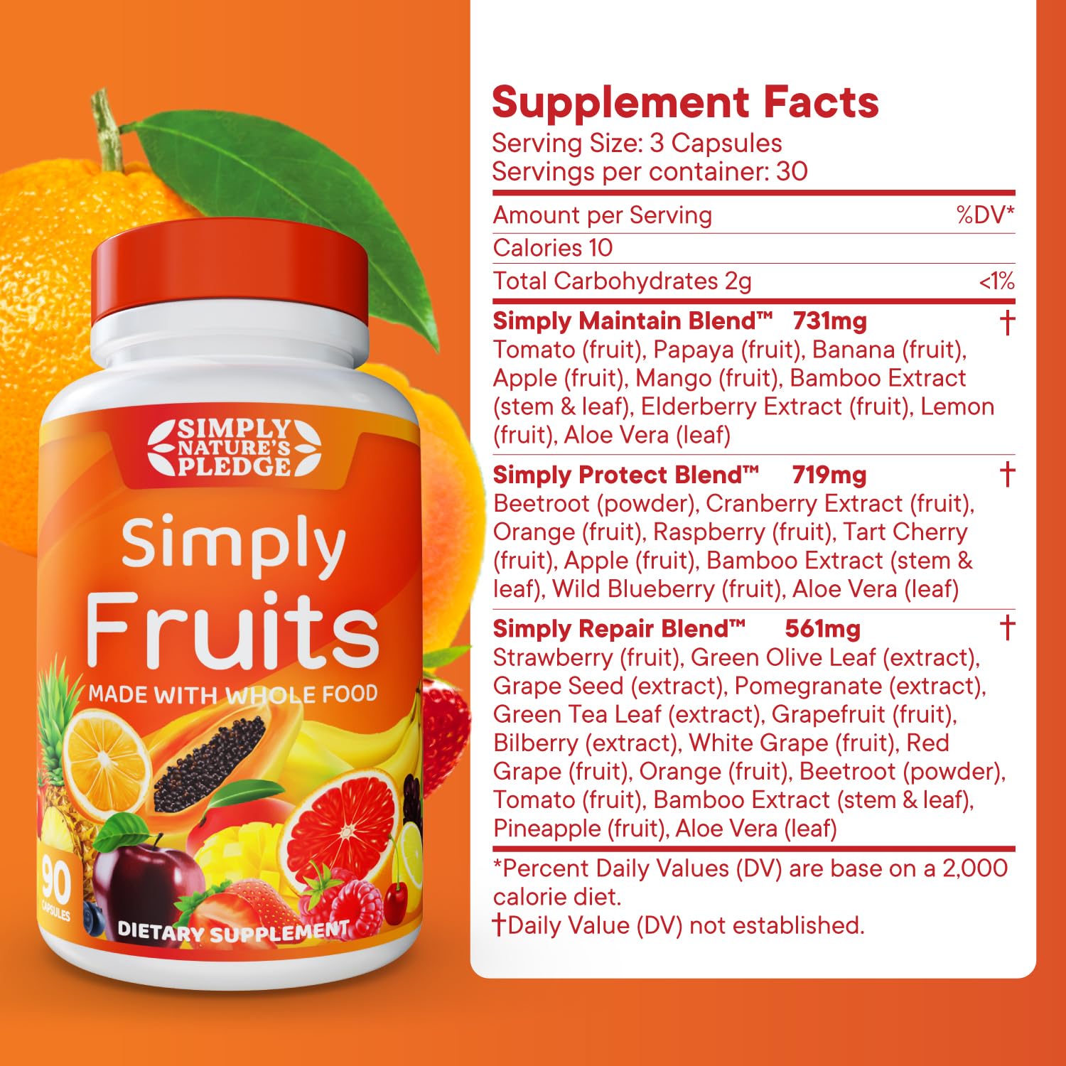 Fruits superfood supplement for kids