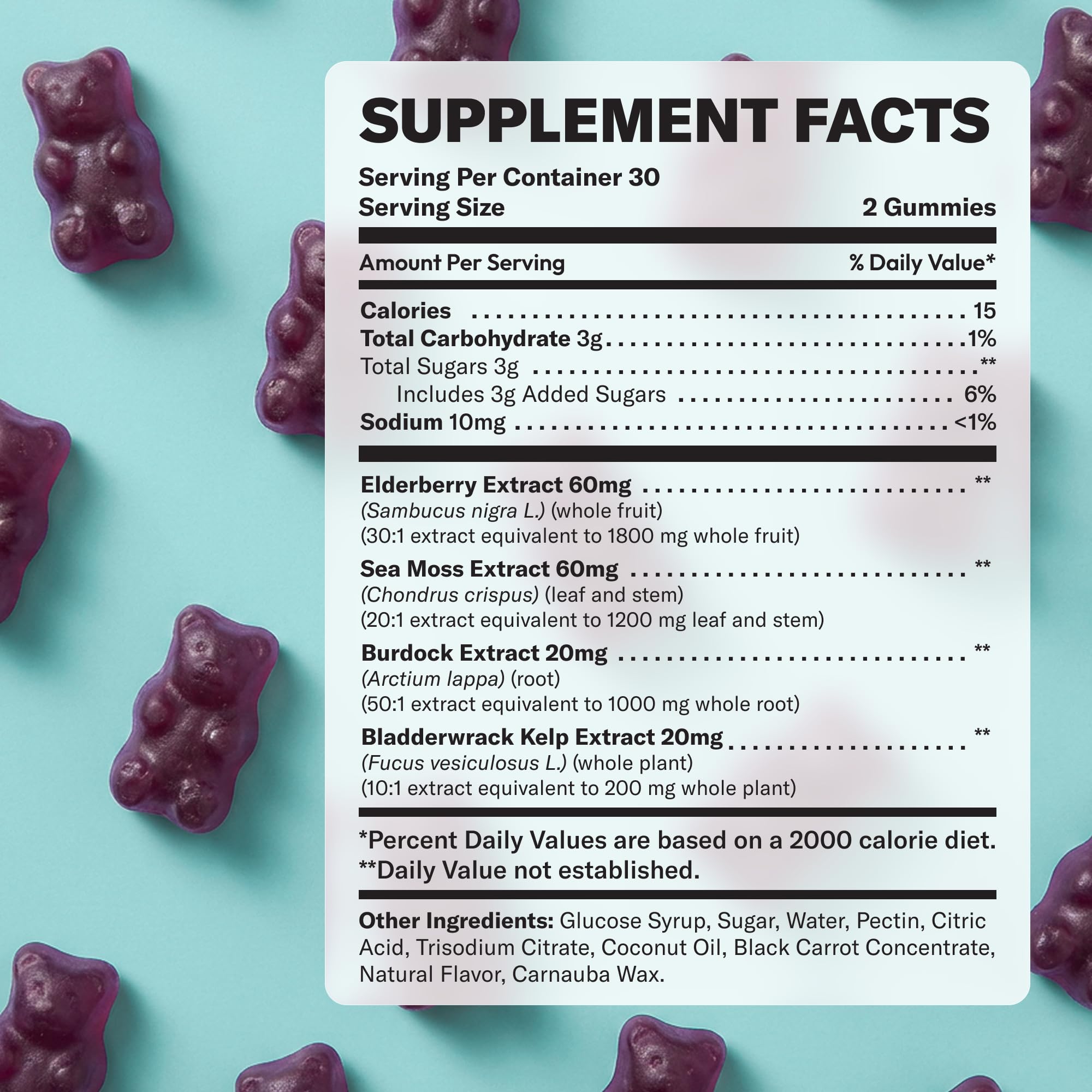fruity flavour sea moss gummies