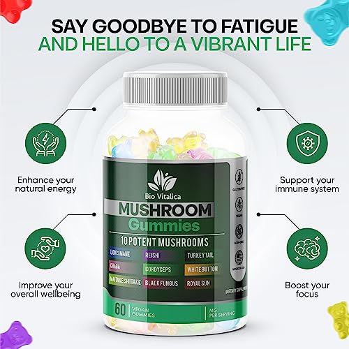 Fruity mushroom gummies for daily health