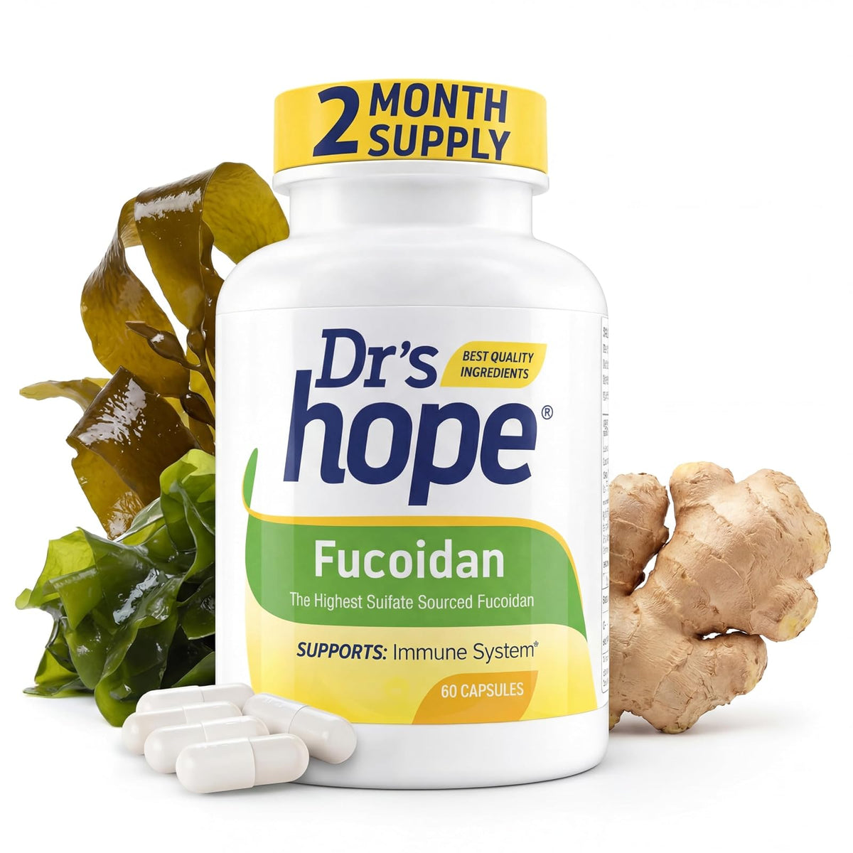 Fucoidan 65 mg multivitamin capsules