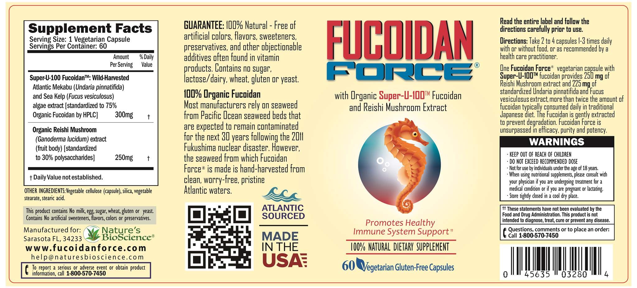 FUCOIDAN Force 6-bottle pack benefits
