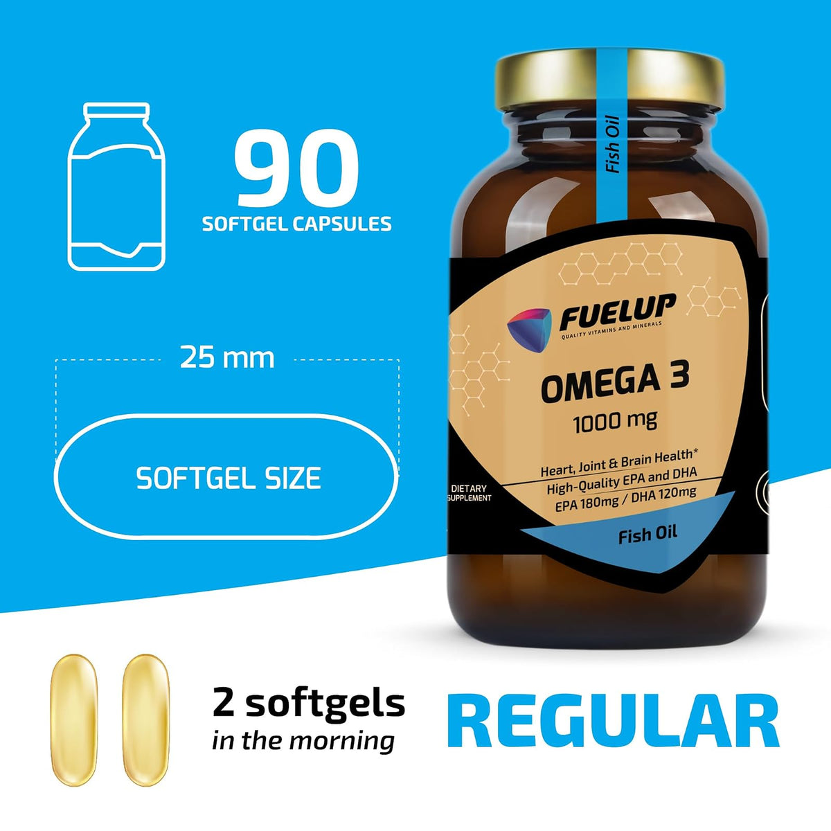 Fuelup Omega-3 softgels for active lifestyles