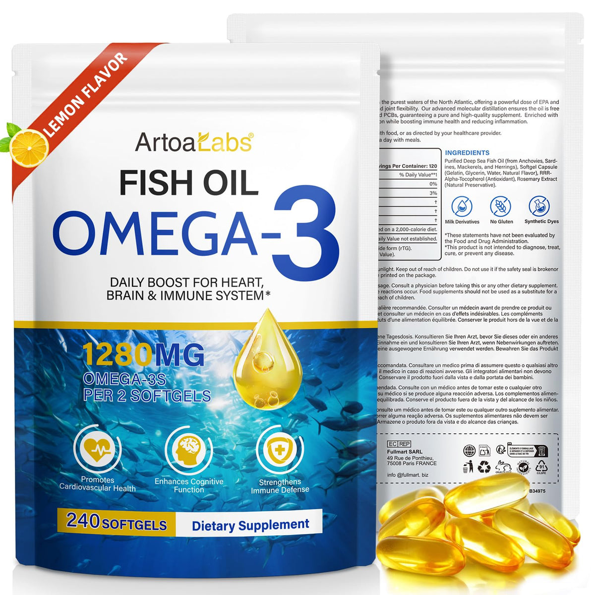 FUKEVY Omega 3 fish oil benefits