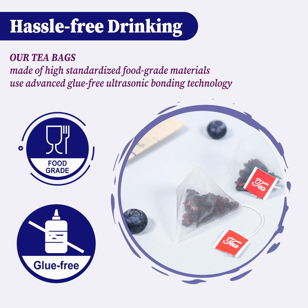 full-bodied blueberry herbal infusion