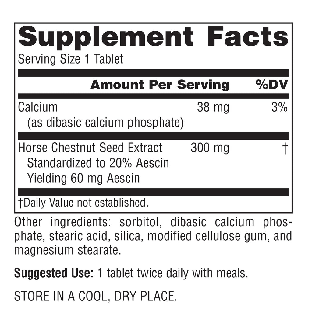 Full spectrum horse chestnut tablets