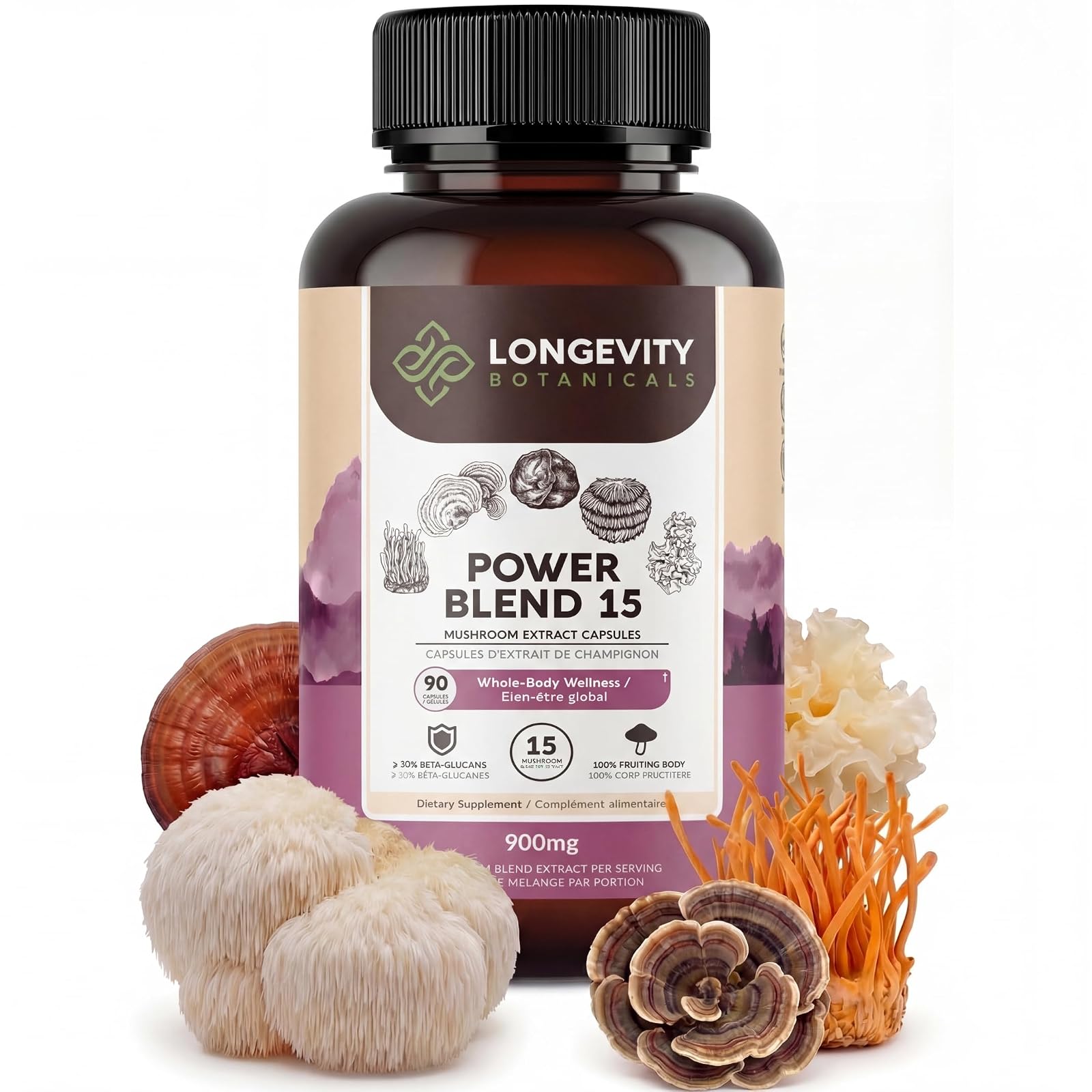 full-spectrum mushroom blends capsules