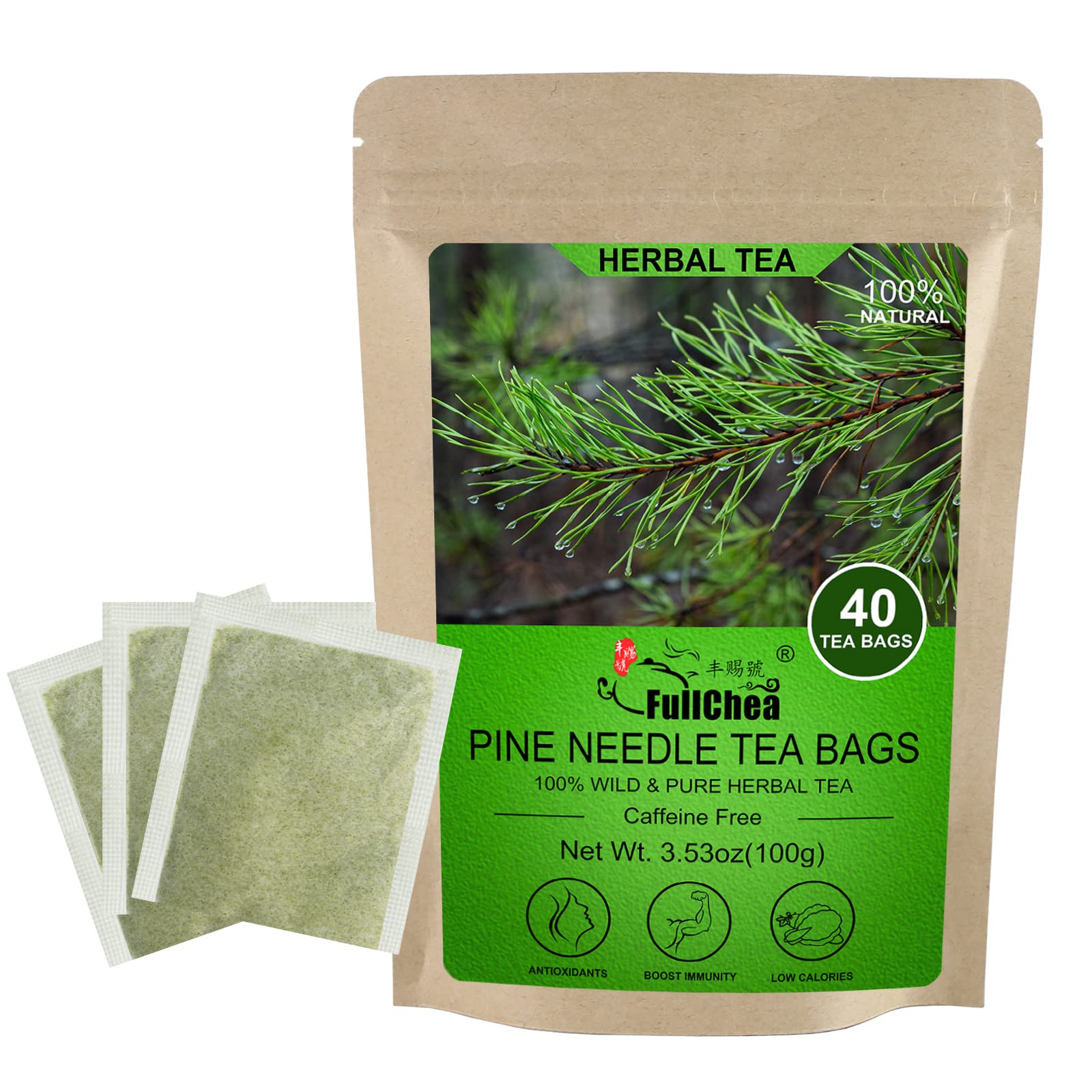FullChea dried pine needle tea bags