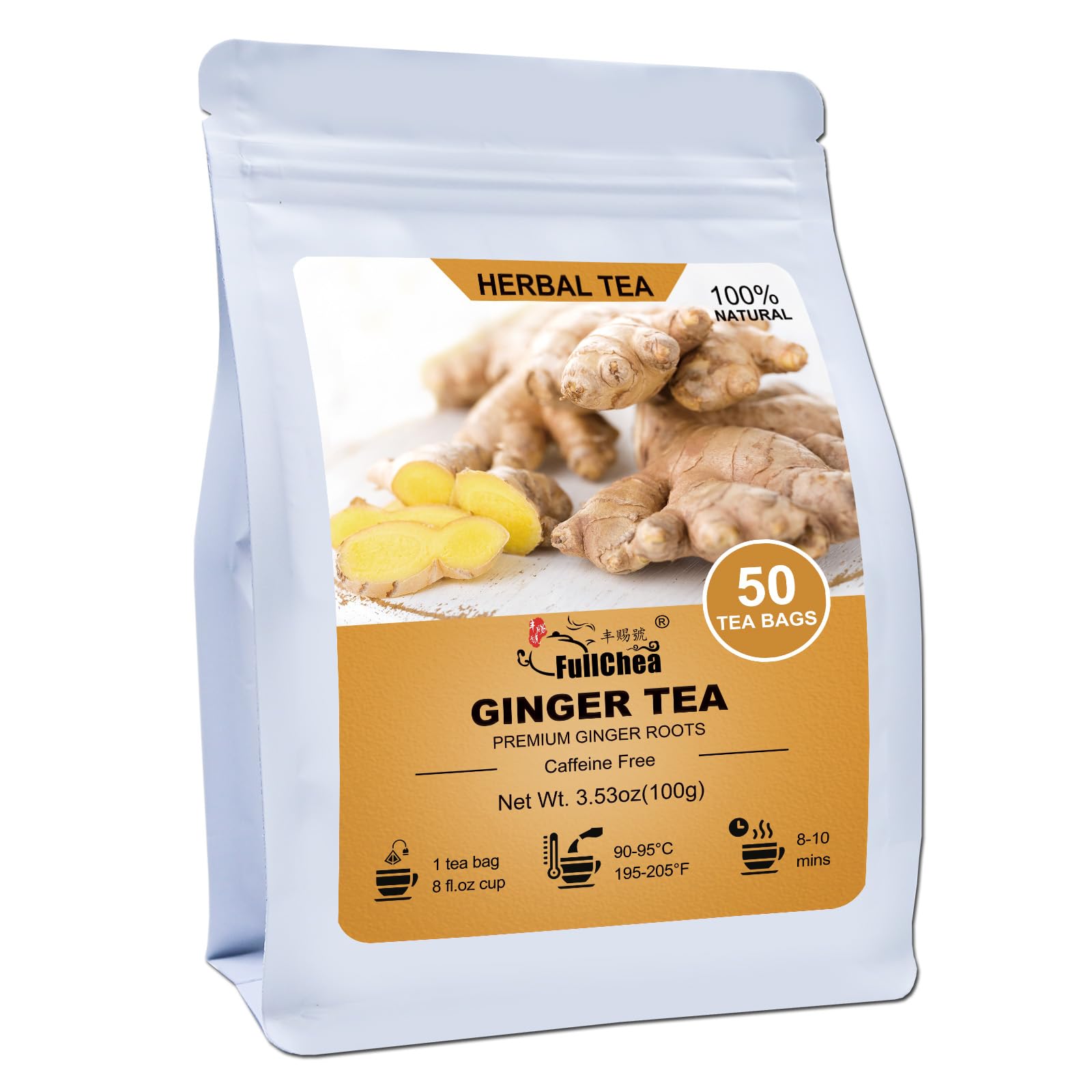 FullChea ginger tea bags 50 count