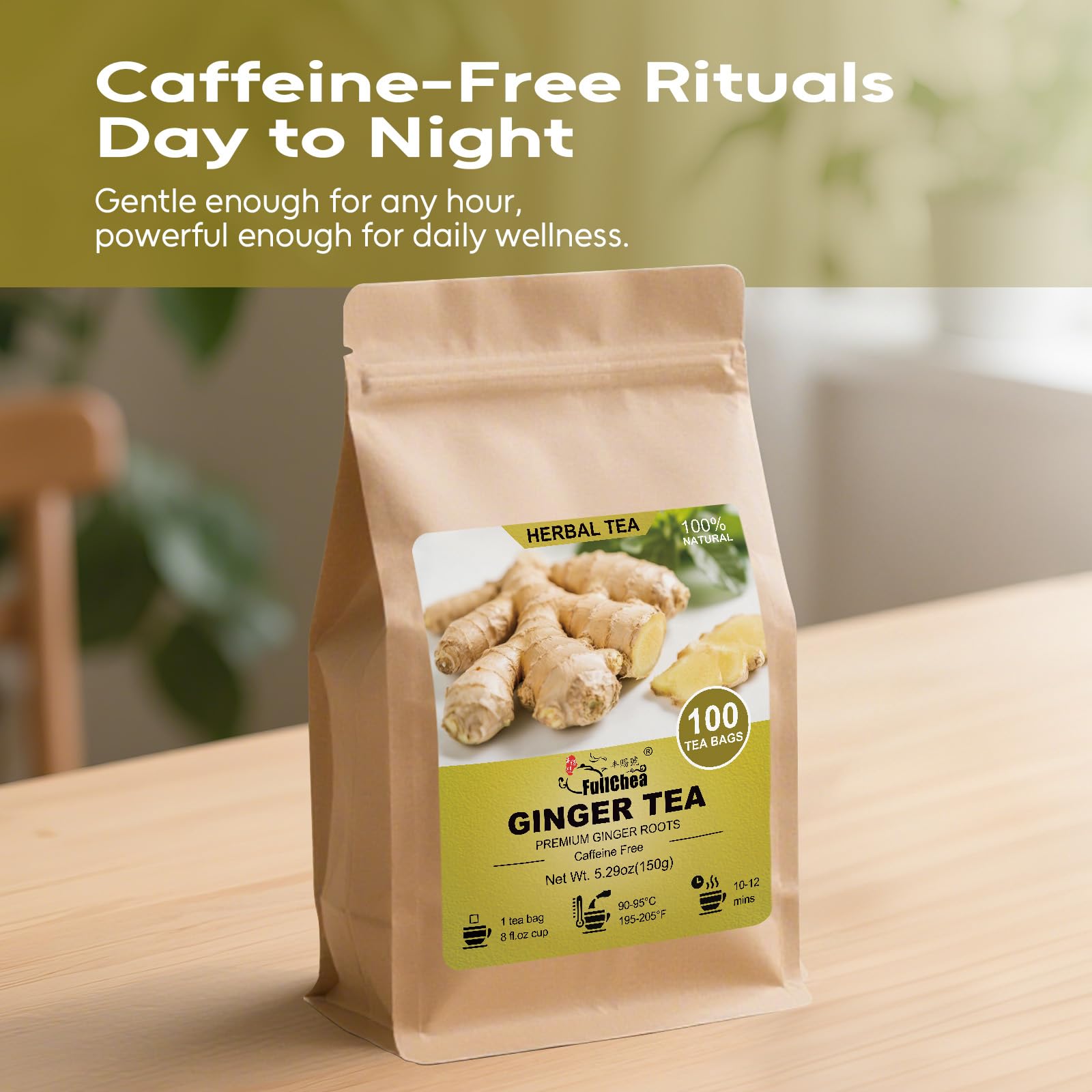 fullchea ginger tea bags for cold relief