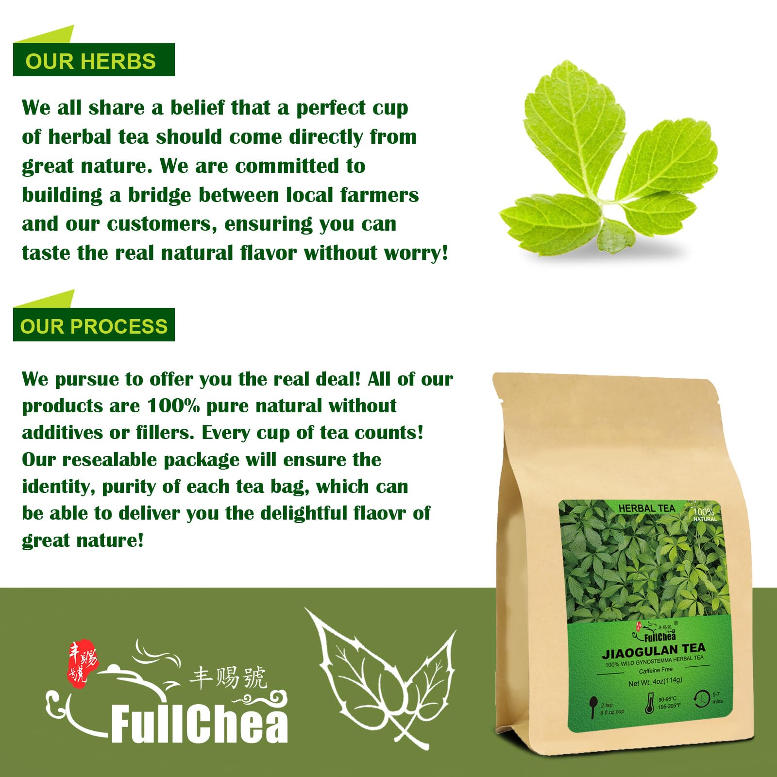 FullChea Jiaogulan tea for daily use
