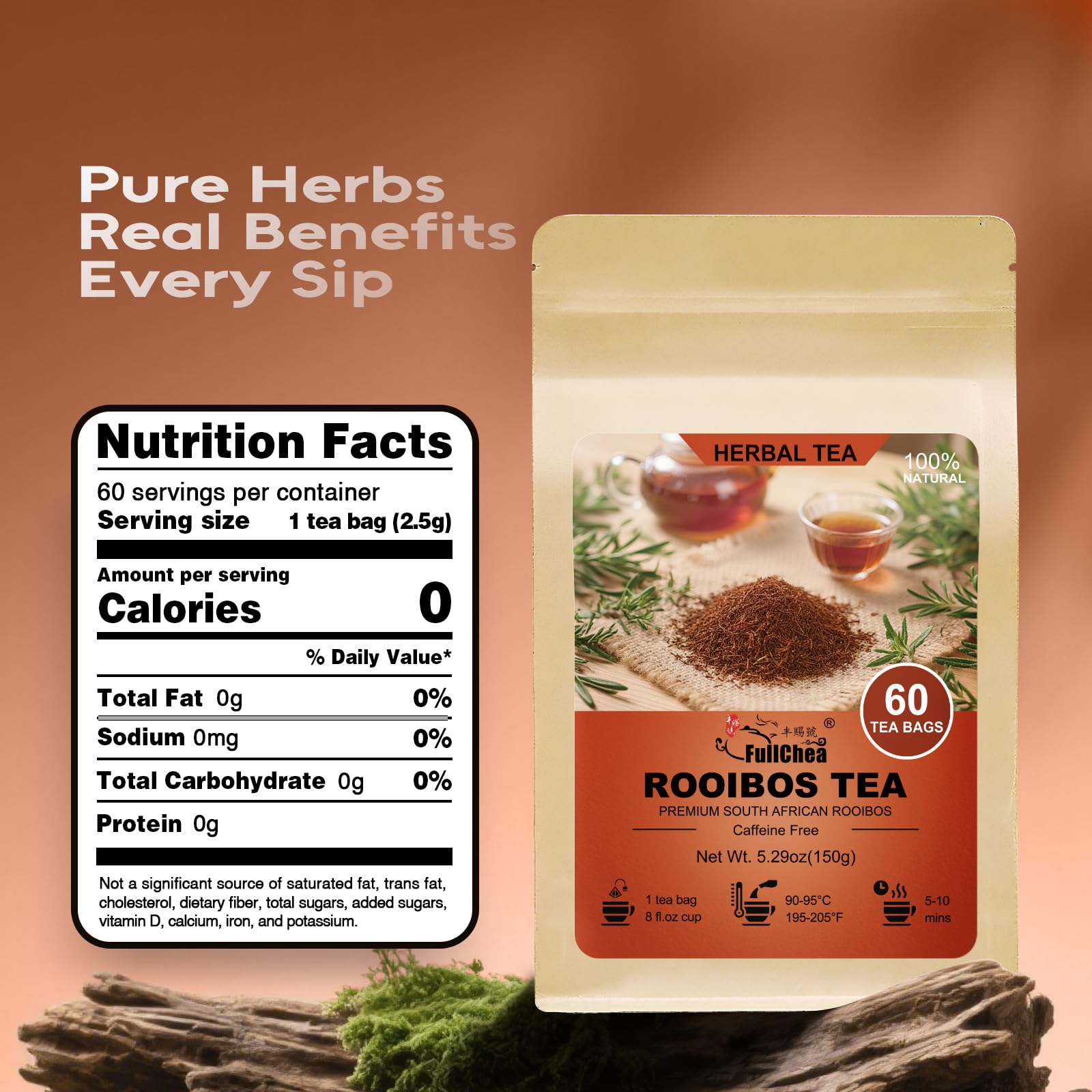 fullchea rooibos tea bags for brewing