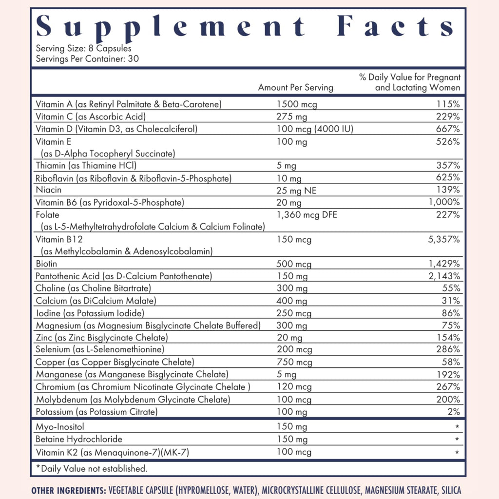 FullWell prenatal multivitamin with DHA