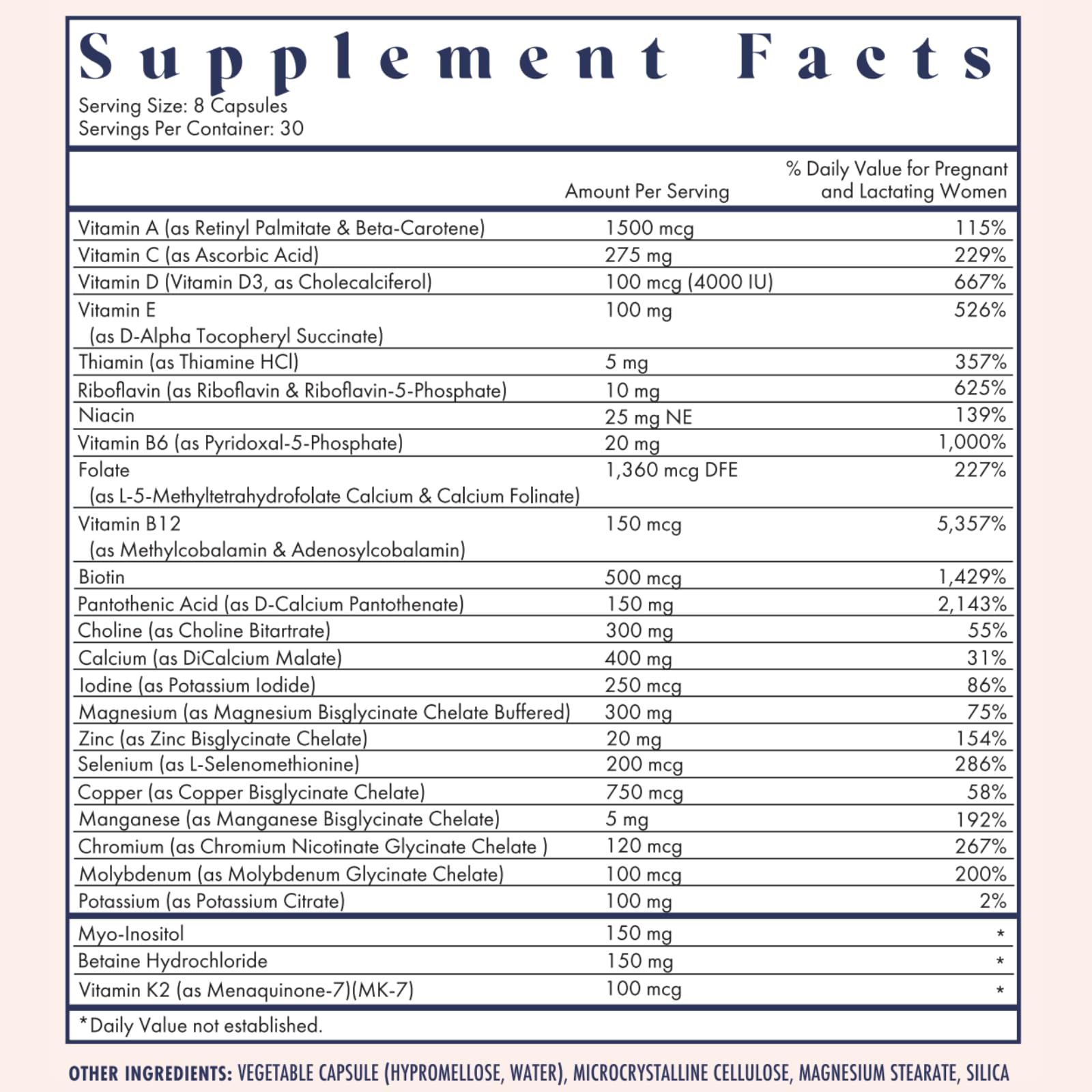 FullWell prenatal multivitamin with DHA