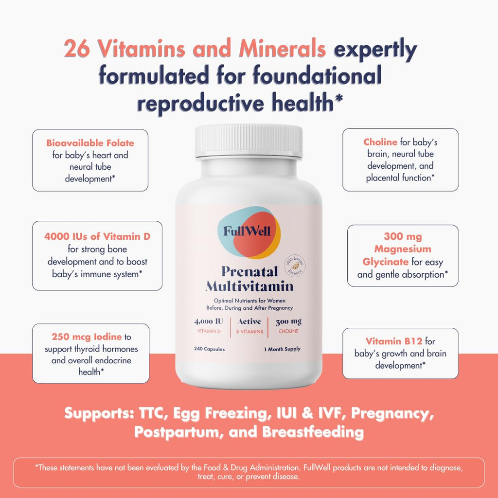 FullWell prenatal vitamins for fetal development