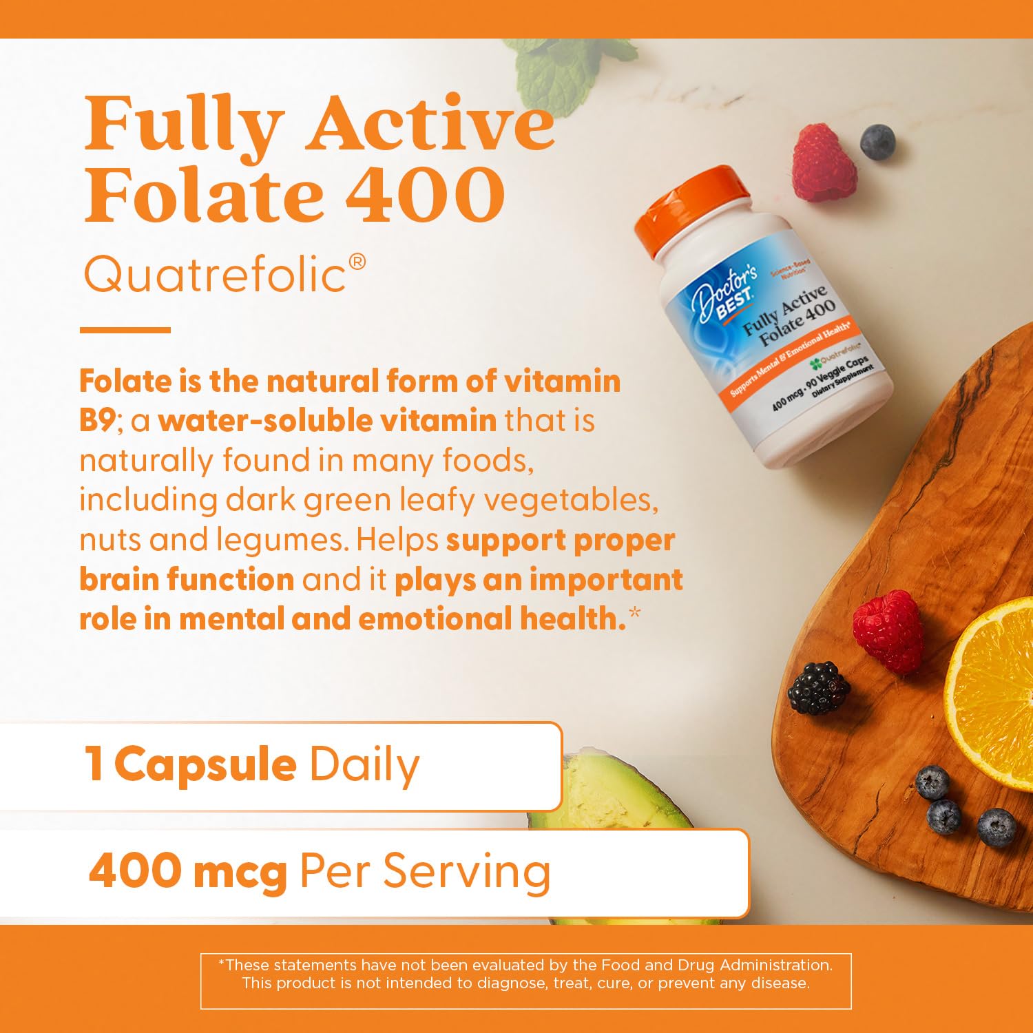 Fully active folate for energy support