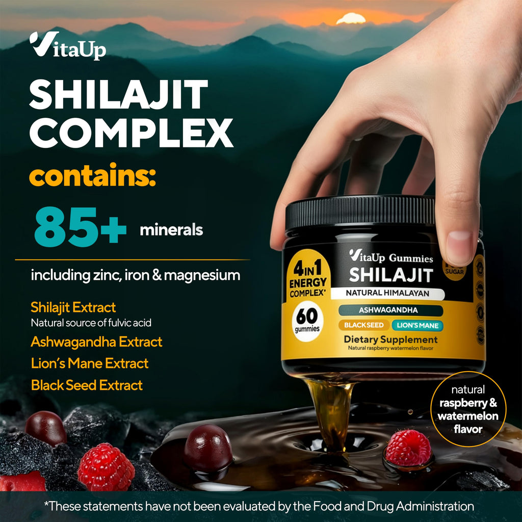 Fulvic acid benefits in shilajit gummies