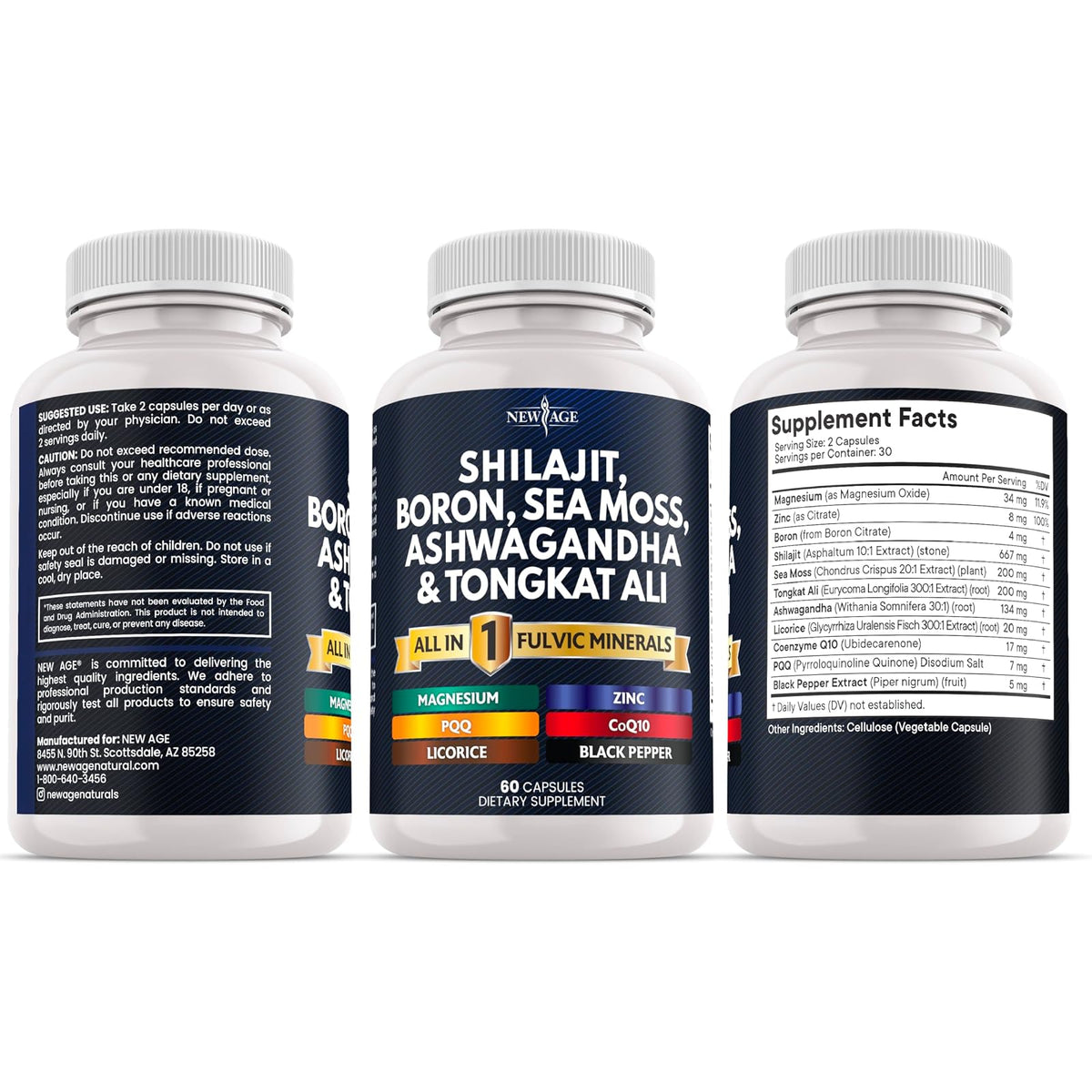 Fulvic acid capsules for detox support