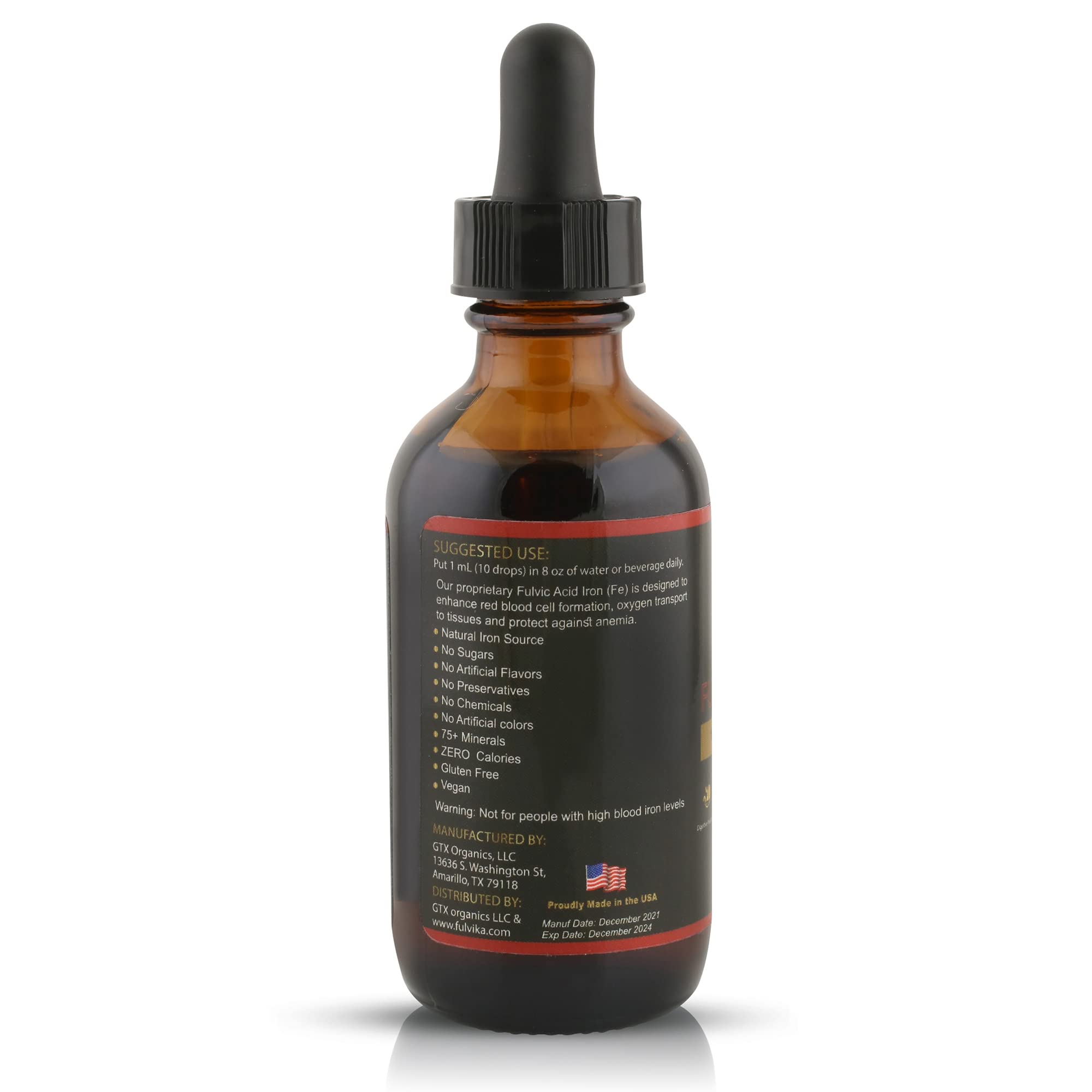 fulvic acid enriched iron drops