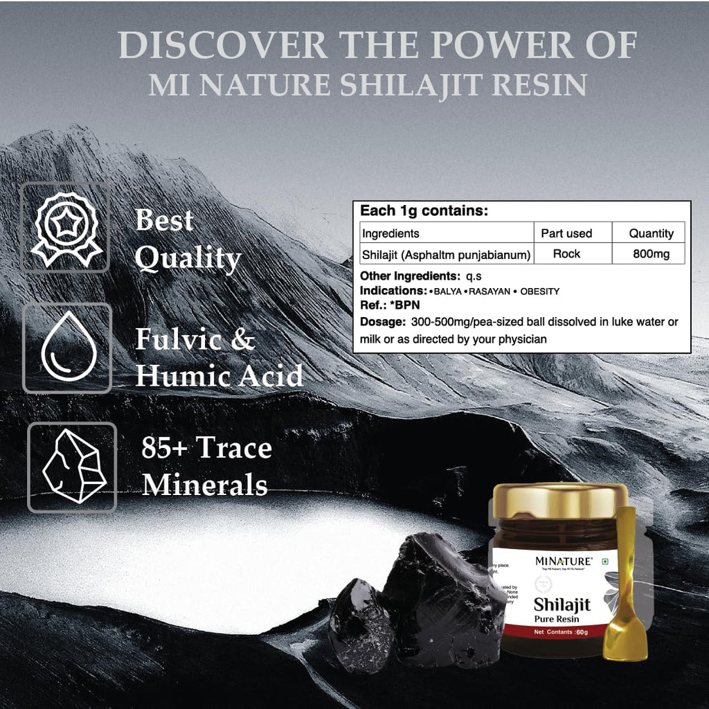 Fulvic acid enriched shilajit resin