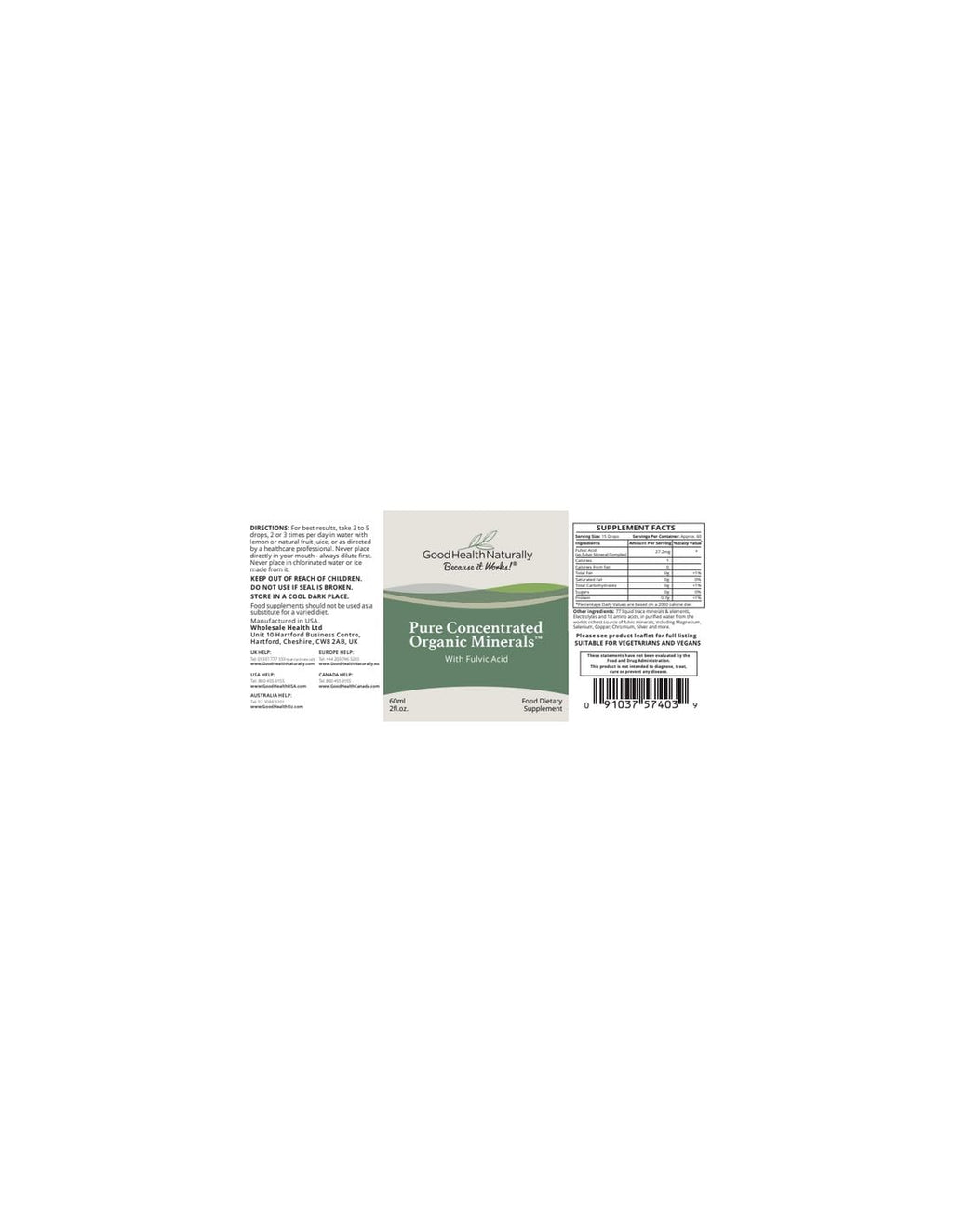 fulvic acid enriched trace minerals
