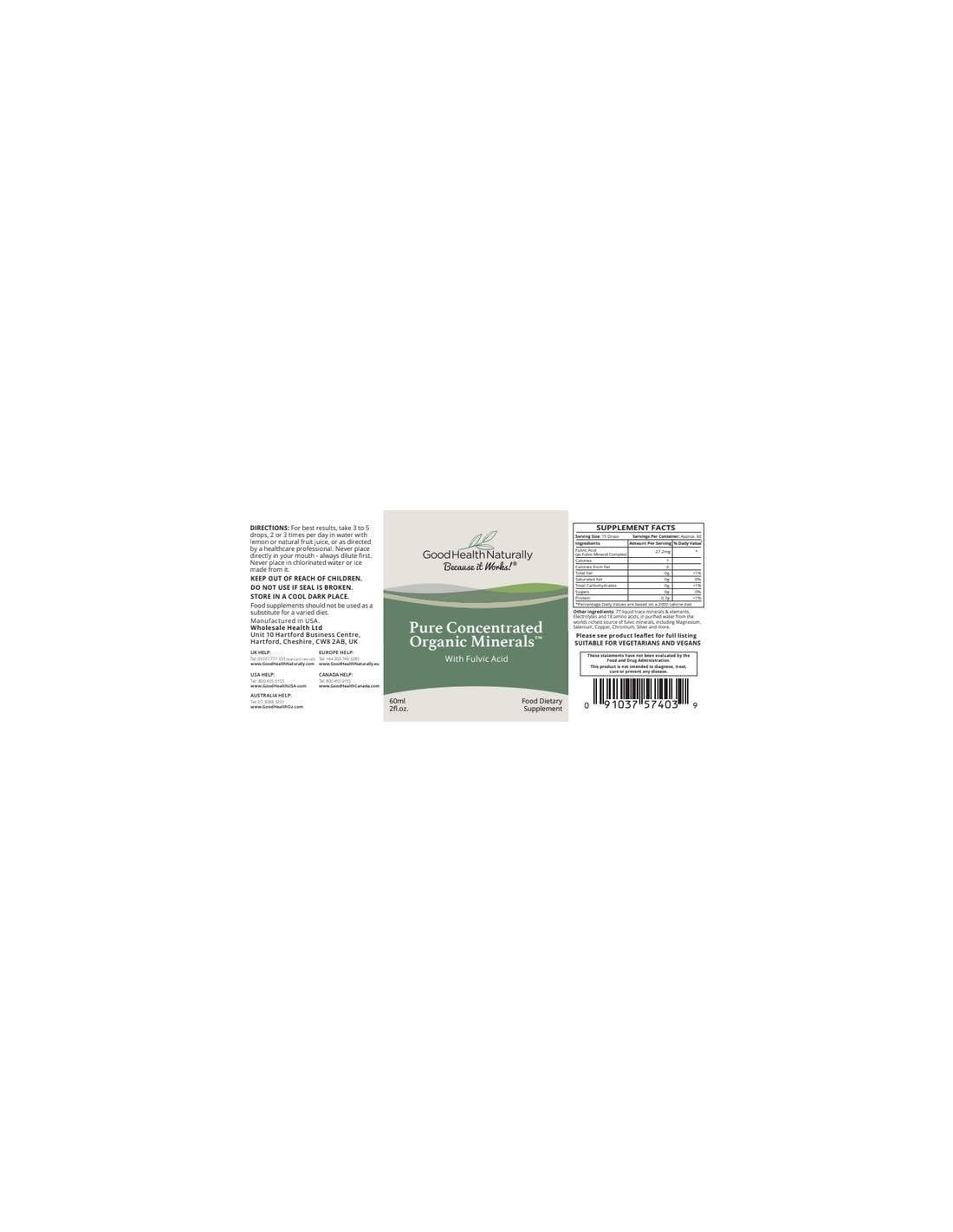 fulvic acid enriched trace minerals