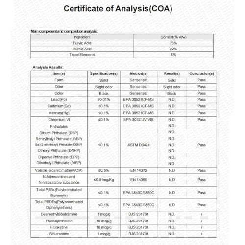 Fulvic acid for nutrient absorption