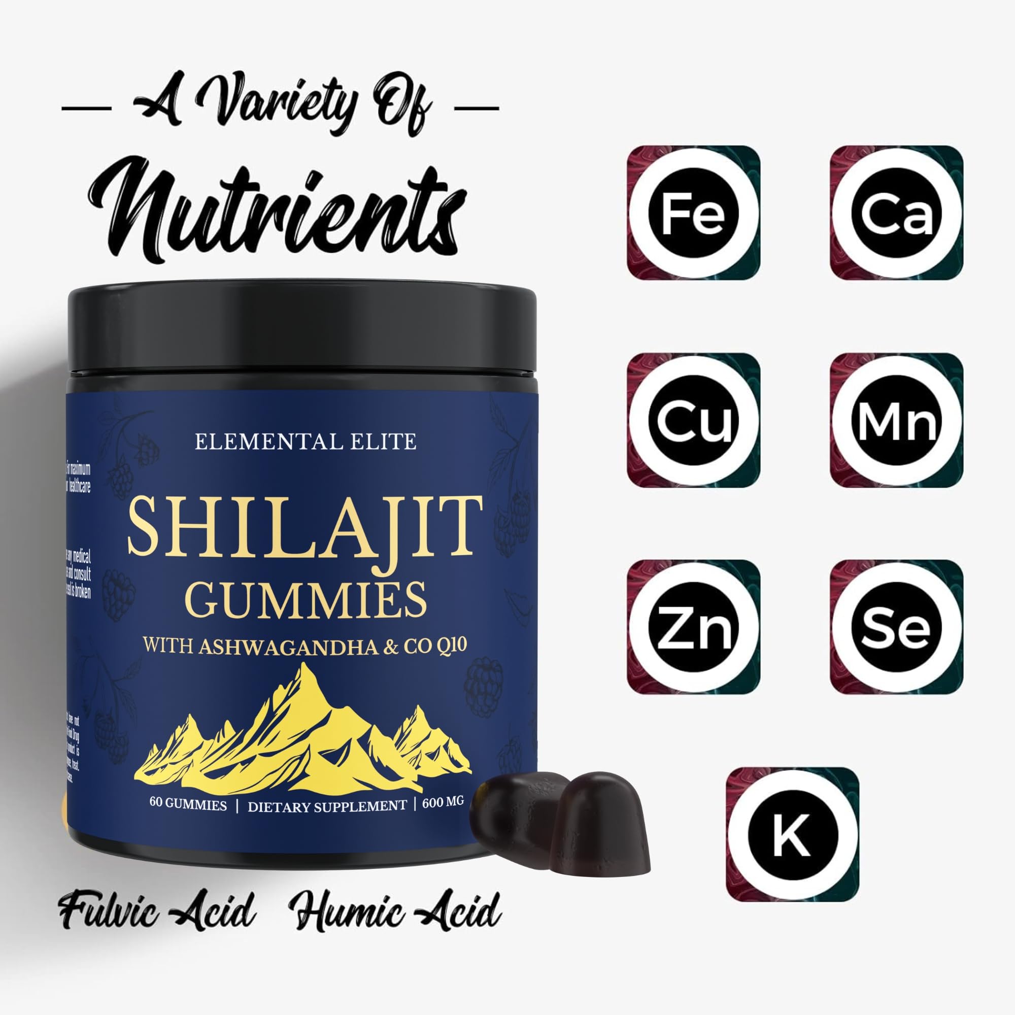 Fulvic acid gummies for cognitive support