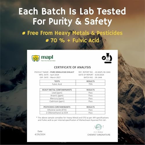 fulvic acid rich shilajit product