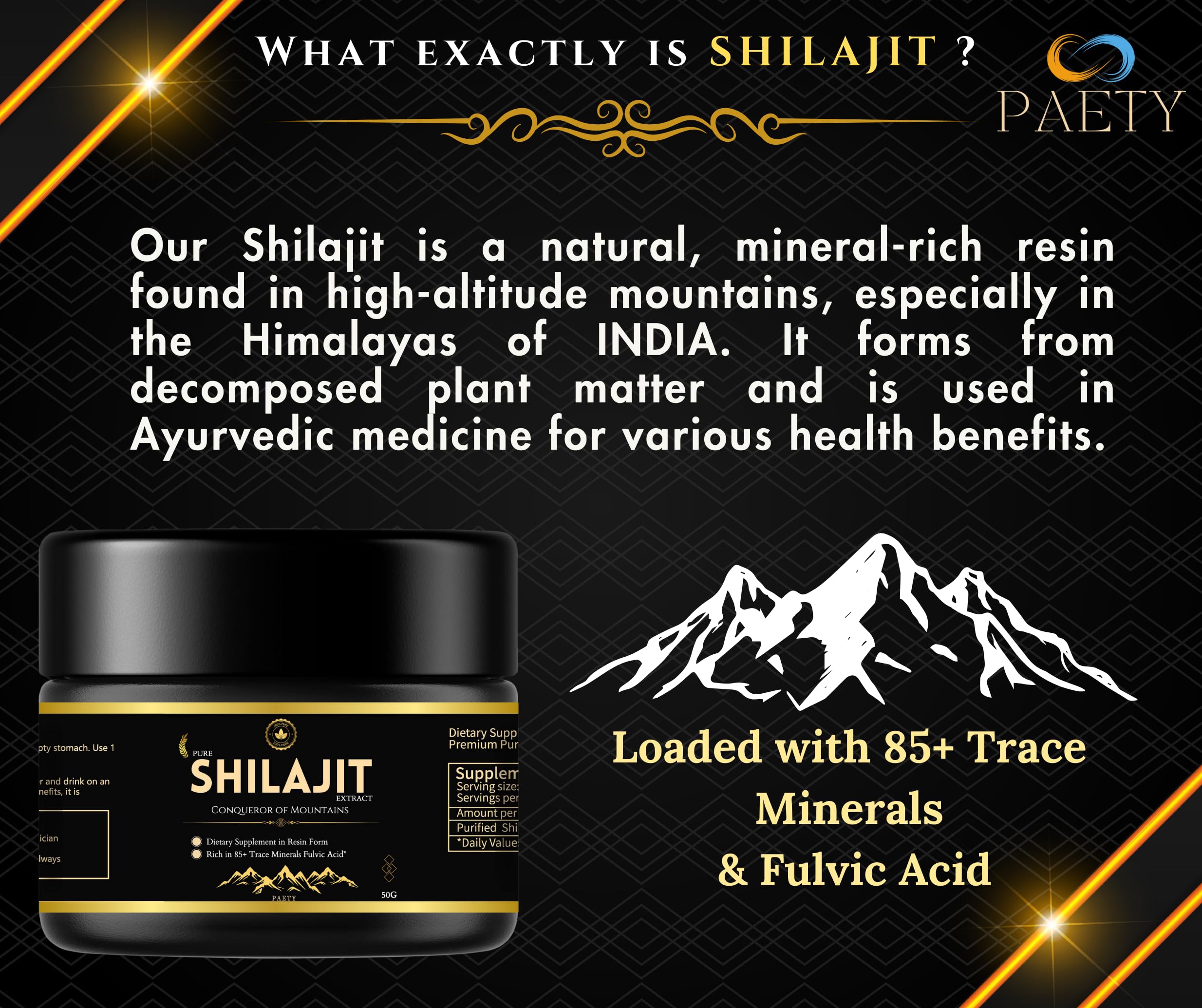 fulvic acid rich shilajit supplement