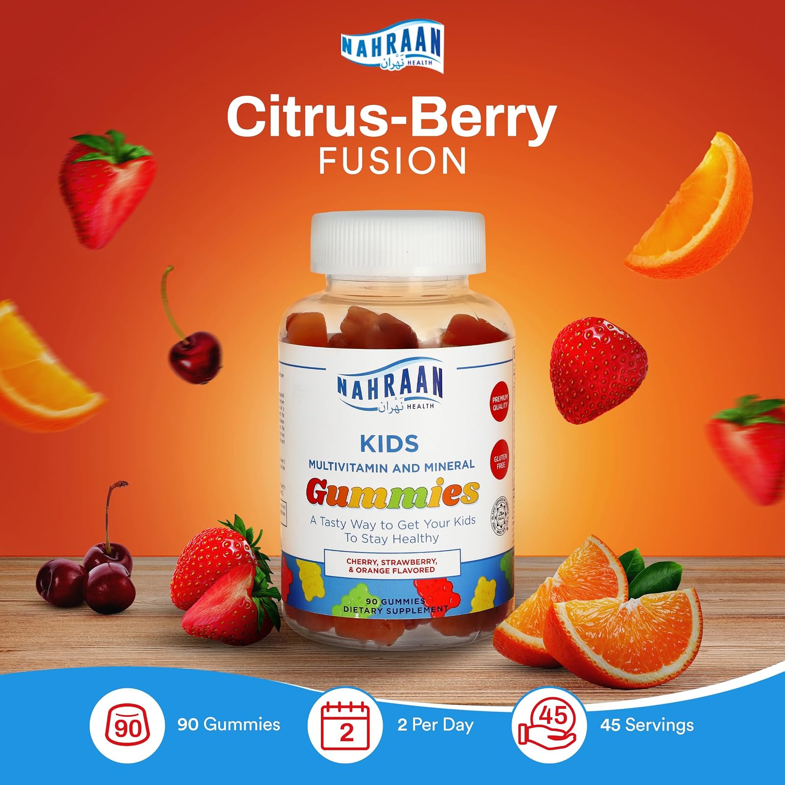 fun fruit flavours kids vitamins gummies
