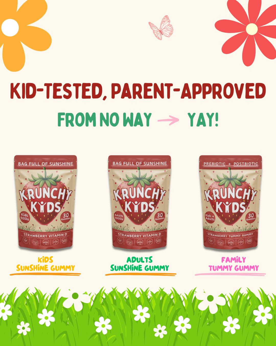 fun strawberry gummies for daily vitamins