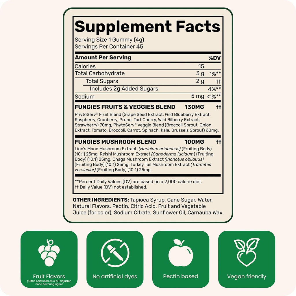 Fungies Lion's Mane mushroom complex benefits