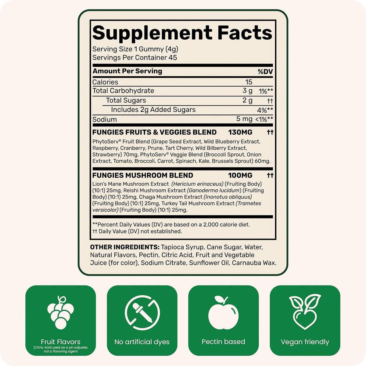 Fungies Lion's Mane mushroom complex benefits