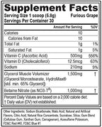 Furious Grape nitric oxide energy supplement