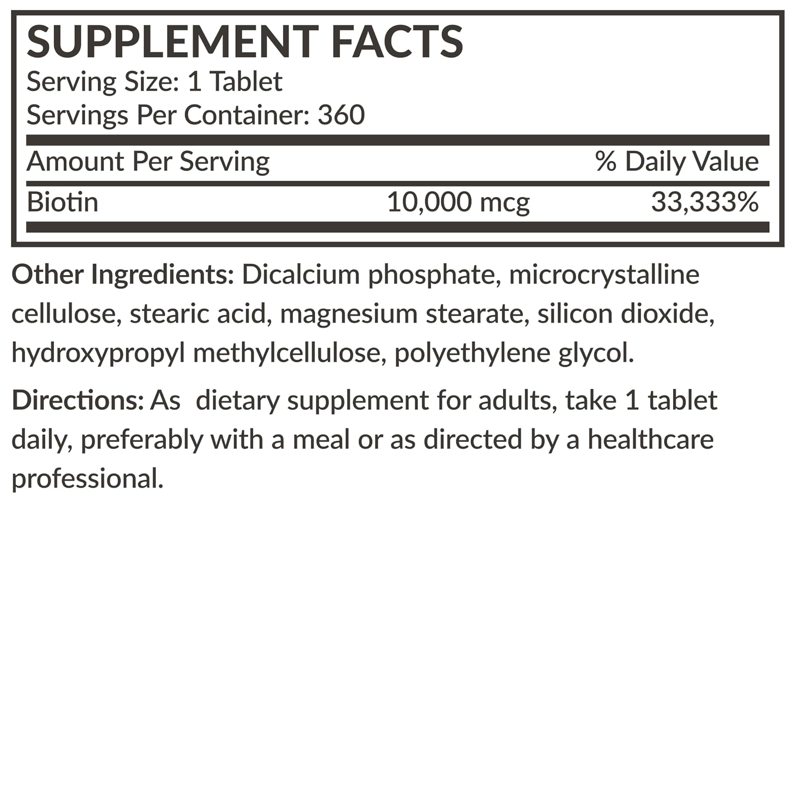 Futurebiotics biotin for wellness