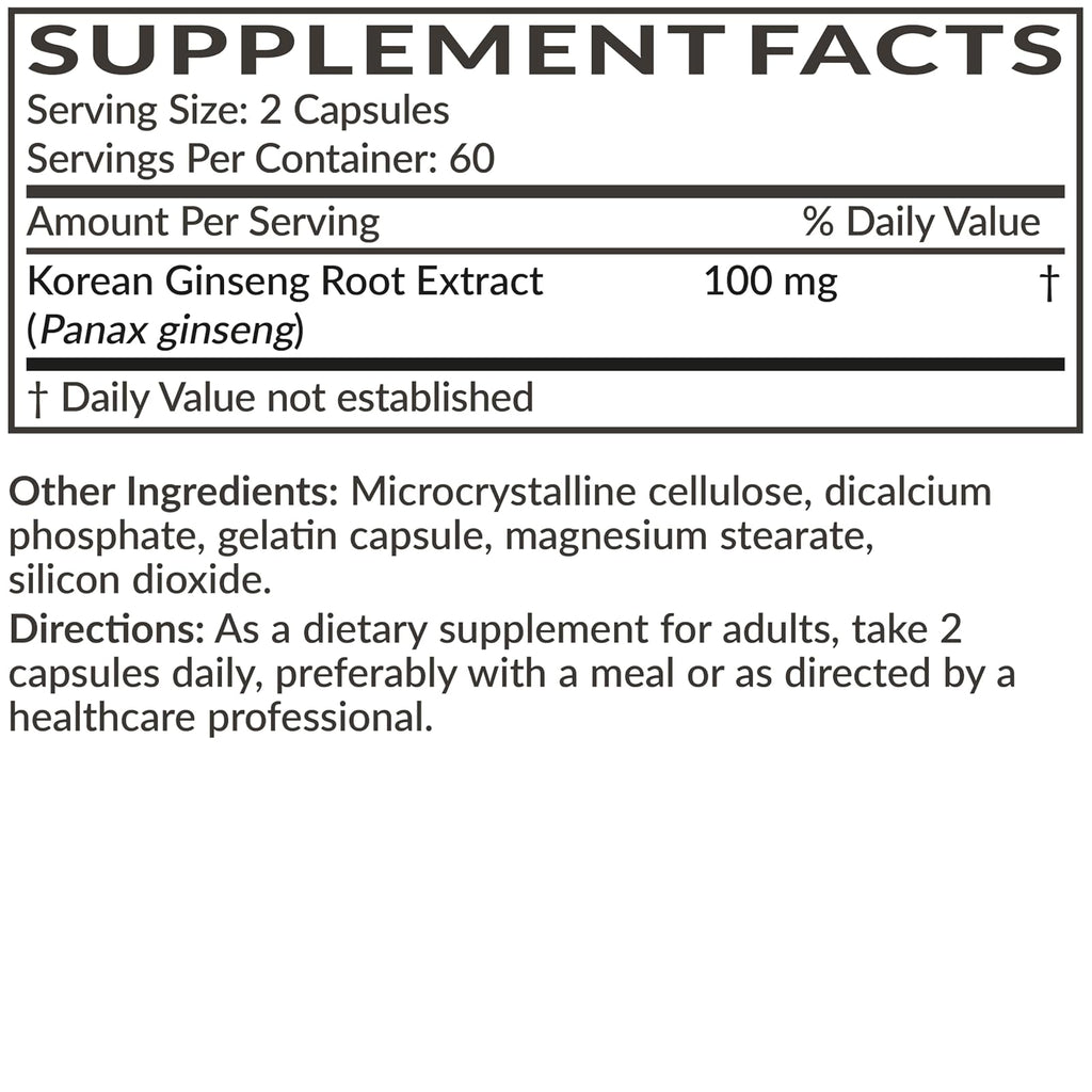 Futurebiotics ginseng for vitality