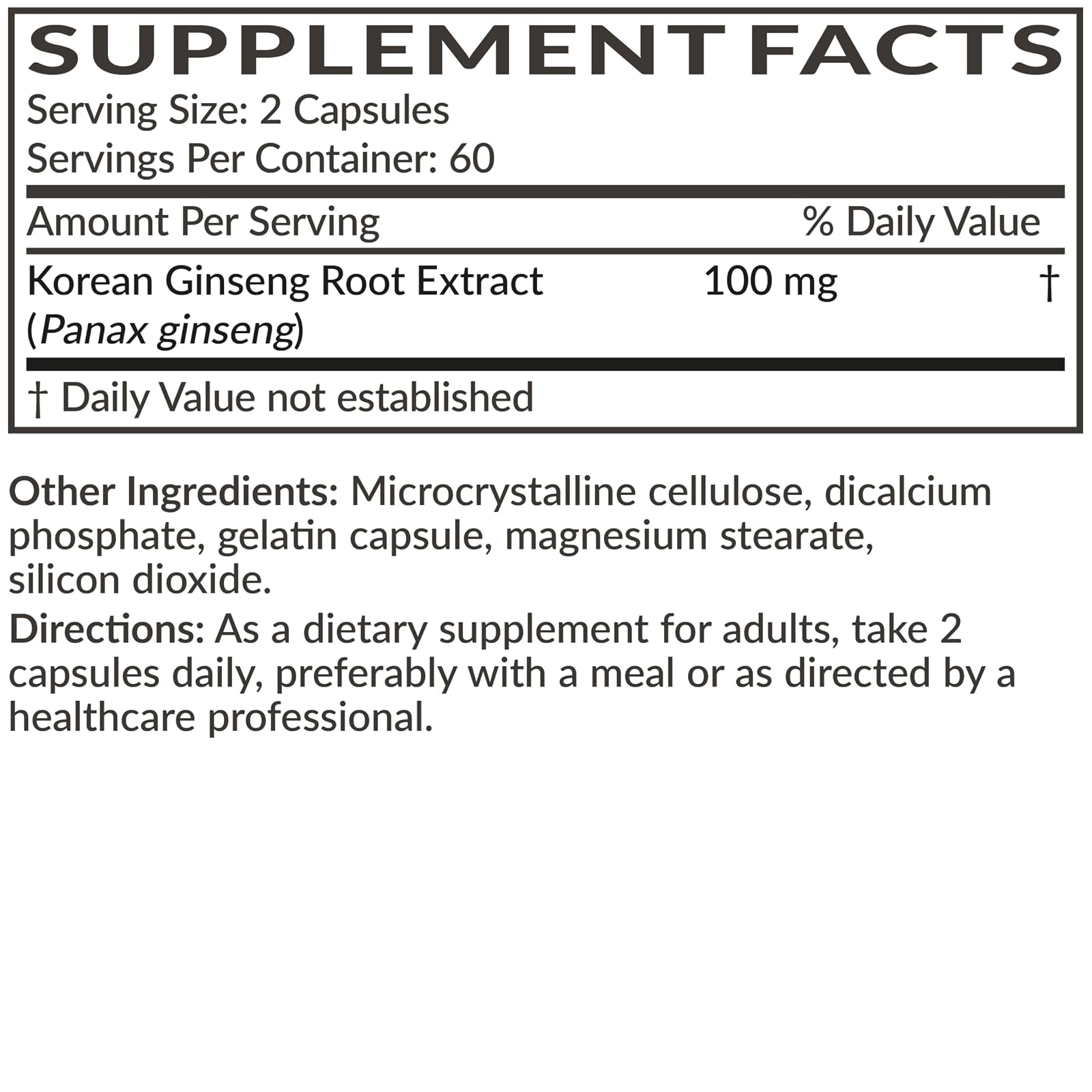 Futurebiotics ginseng for vitality
