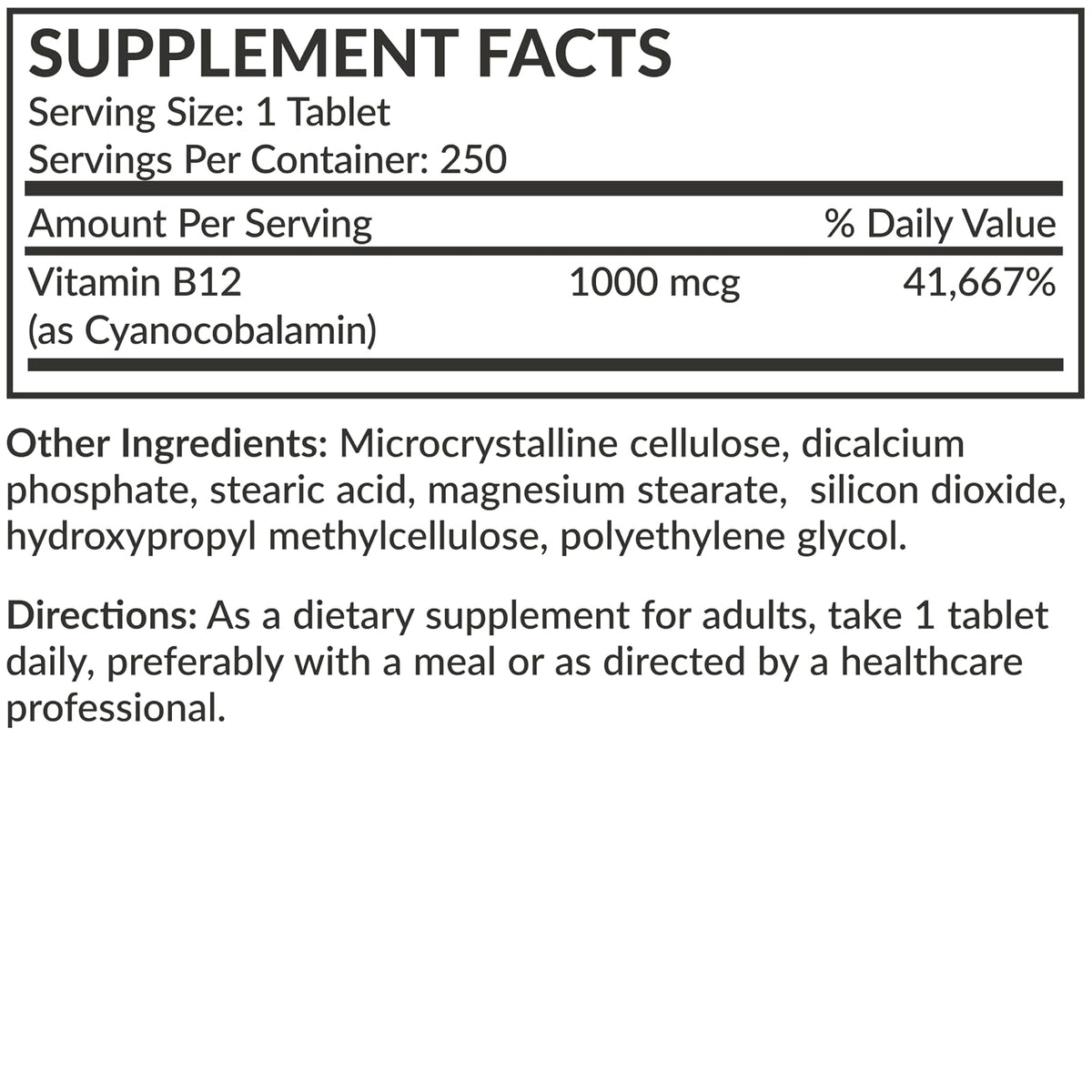 Futurebiotics vitamin B12 for vitality